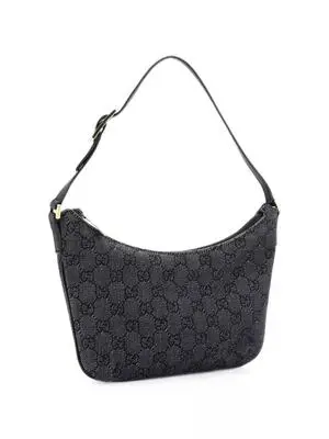 Gucci Vintage Pochette Shoulder Bag Gg Canvas Small Hobo Bag