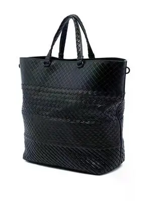 Bottega Veneta 2012-2026 Nappa Intrecciato Imperatore Convertible Tote Satchel - Black
