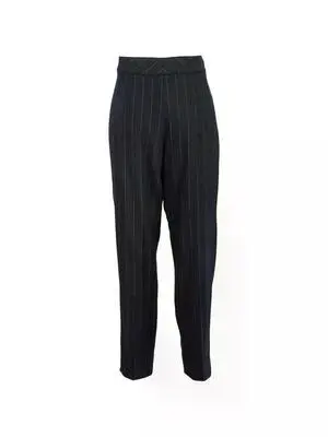 Giorgio Armani Pinstripe-pattern Pleated Straight-leg Trousers