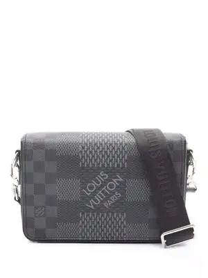 LOUIS VUITTON 2010s Damier Graphite 3d Shoulder Bag - Black