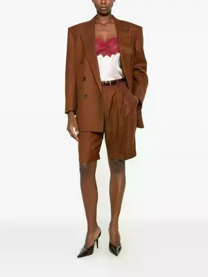 Saint Laurent Bermuda Shorts In Cashmere - Brown