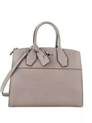 LOUIS VUITTON City Steamer Handbag Leather Mm Tote Bag - Neutrals