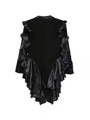 Noir Kei Ninomiya Ruffled Satin-trim Jacket