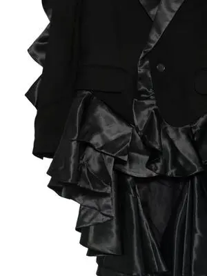 Noir Kei Ninomiya Ruffled Satin-trim Jacket