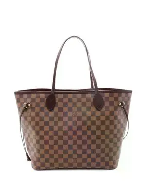 LOUIS VUITTON 2012 Mm Damier Ebene Neverfull Tote Bag - Brown