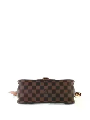LOUIS VUITTON Beaumarchais Handbag Damier With Leather Shoulder Bag