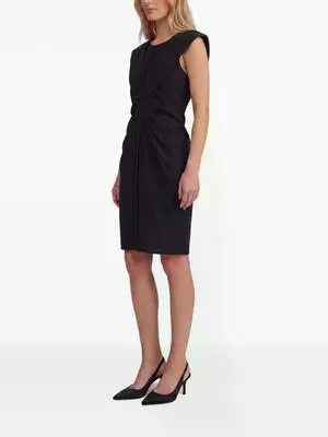 Balenciaga Silk Gathered Sleeveless Midi Dress