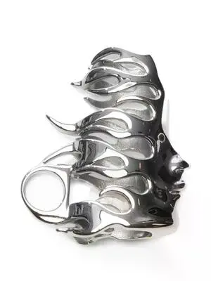 HELLSTAR Face-motif Flame-cutout Lighter Case