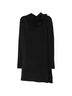 TOTEME Asymmetric Scarf Mini Dress - Black
