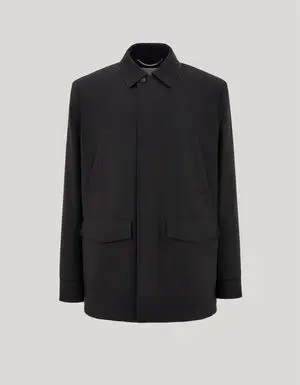 Canali Lightweight Technical Fabric Jacket - Black