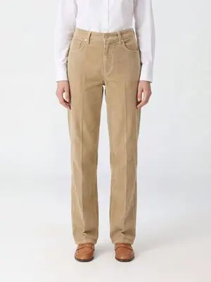7 For All Mankind High-waisted Wide Leg Corduroy Trousers - Beige