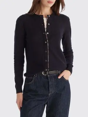 Barbour Cardigan In A Wool And Cashmere Blend With Button Closure - Blue