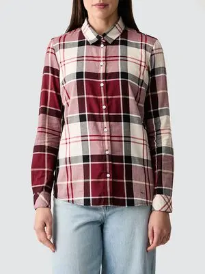 Barbour Bredon Tartan Cotton Shirt With A Concealed Button Placket - Red
