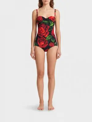 Dolce & Gabbana Floral Print Corset One-piece Swimsuit - Multicolor