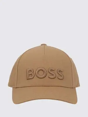 BOSS Cotton Baseball Cap With Adjustable Tone-on-tone Logo - Beige