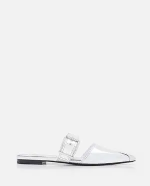 Alexander McQueen Mirror Pointed Open Back Sandals - Multicolor