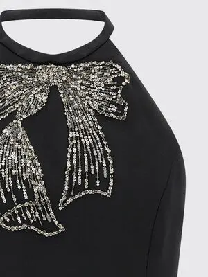 Valentino Garavani Halter Neck Wool And Silk Mini Evening Dress