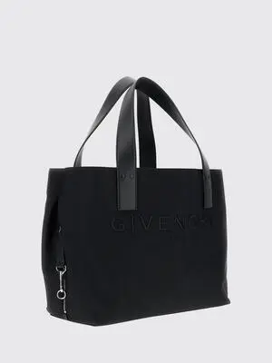 Givenchy Cargo Nylon Crossbody Bag With Double Handle And Embroidered Logo - Black