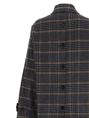 Paul Smith Cappotto In Lana Con Bottoni Sul Retro - Blue