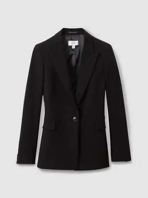 REISS Gabi Single-breasted Suit Blazer - Black