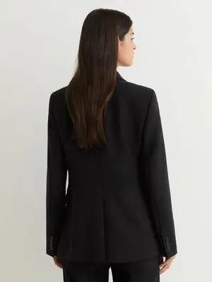 REISS Gabi Single-breasted Suit Blazer - Black