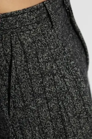 Dolce & Gabbana Gray Wool Striped Tailored Trousers