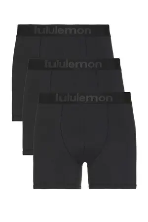 Lululemon Always In Motion Boxer Brief 5 3 Pack - Black