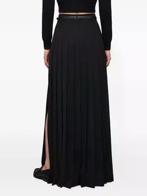 SUTTON NEW YORK Pleated Side-slit Long Skirt