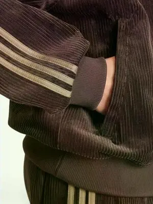Adidas Corduroy Stripe-detail Track Jacket