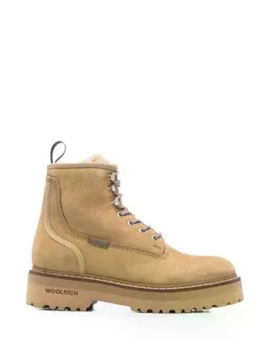 Woolrich Shearling-lined Platform Ankle Boots - Neutrals
