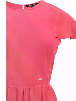 Armani Exchange Flutter-sleeve Layered-skirt Mini Dress