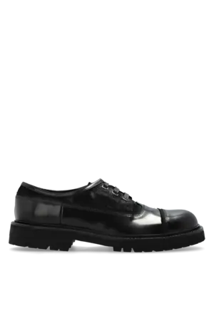 Dolce & Gabbana Leather Lace-up Flat Shoes By