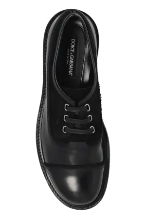 Dolce & Gabbana Leather Lace-up Flat Shoes By