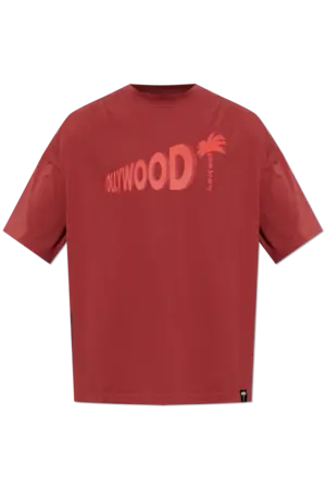 Palm Angels Oversize Printed T-shirt - Red