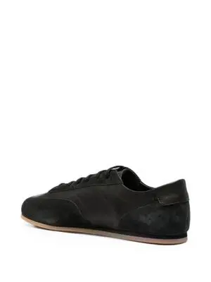COMMON PROJECTS Minimal Suede-panelled Leather Sneakers - Black