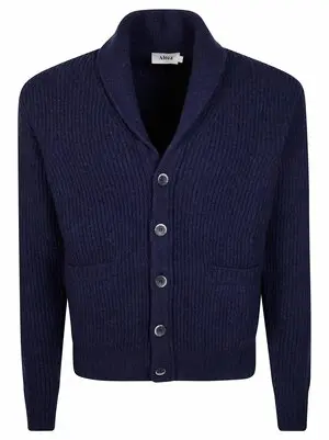 Altea Collo Sciallale Jacket Sweater - Blu