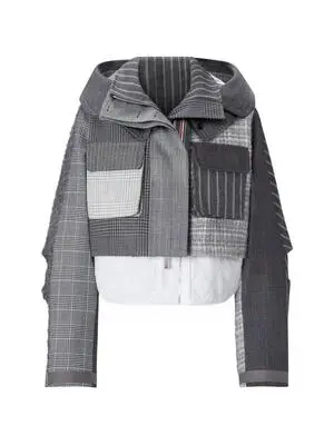 Thom Browne High Twist Wool Funmix Cropped Tailored Parka