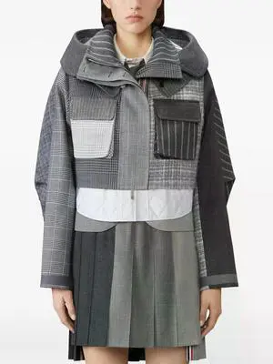 Thom Browne High Twist Wool Funmix Cropped Tailored Parka