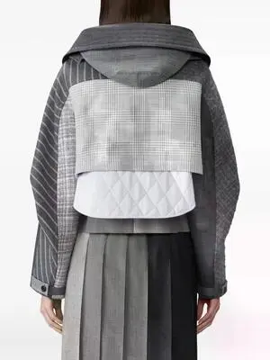 Thom Browne High Twist Wool Funmix Cropped Tailored Parka