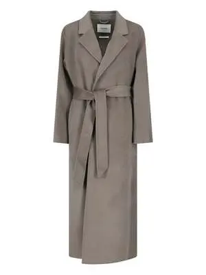 IVY OAK Ivy Oak Belted Wrap Coat Grey