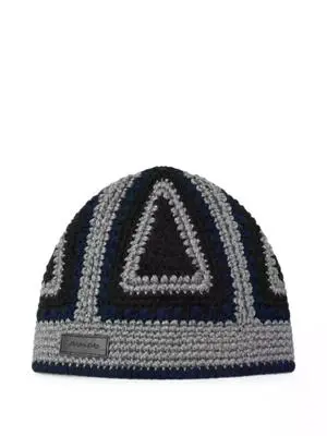 NICHOLAS DALEY Crochet Geometric-pattern Beanie Hat