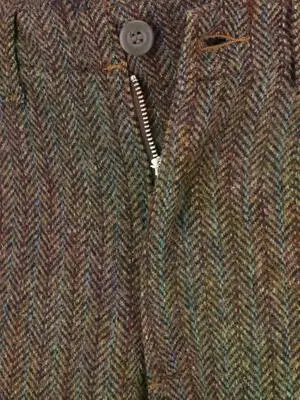 ROY ROGER'S Adrian Herringbone-pattern Straight-leg Trousers