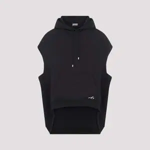 Balenciaga Sleeveless Regular Hoodie - Black
