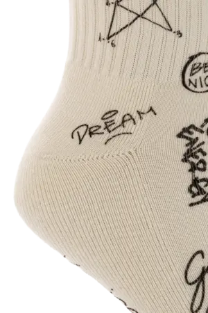 GOLDEN GOOSE Cotton Ribbed Socks With Logo
