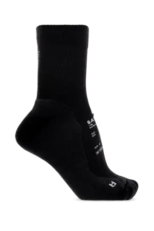 Satisfy Designer Socks With Logo By - Black