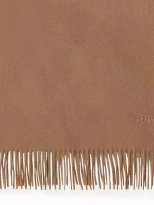 Max Mara Fringed Logo-embroidered Scarf