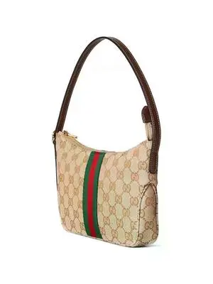 Gucci Small Lunetta Logo-pattern Web-stripe Cross Body Bag