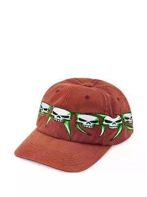 Supreme Skulls Spellout 6-panel Cap - Brown