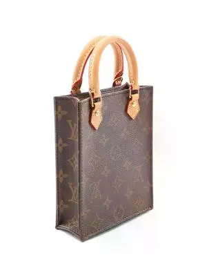 LOUIS VUITTON 2020 Monogram Petite Sac Plat Tote Bag - Brown