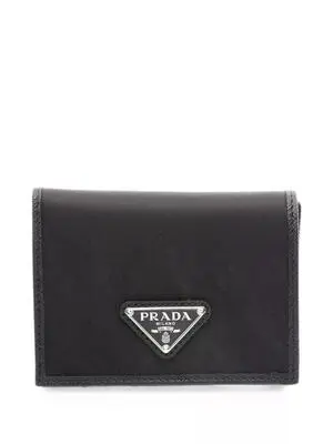 Prada Tessuto Saffiano Trifold Wallet - Black